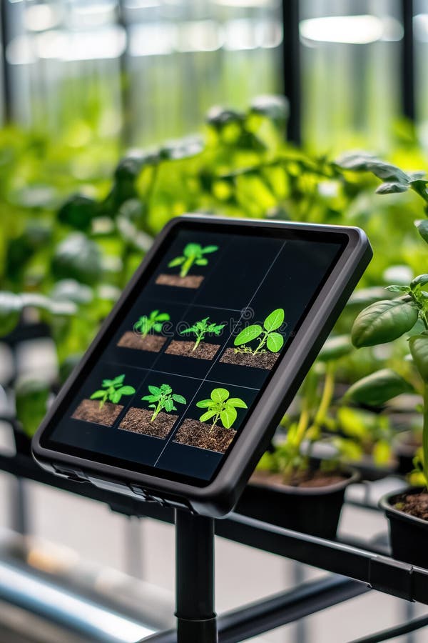 Inside a Modern Smart Greenhouse, a Sleek Touchscreen Control Panel ...