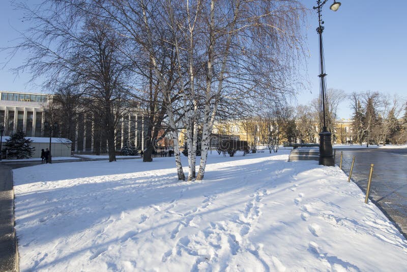 Inside of Moscow Kremlin on a Sunny Winter Day, Russia Editorial Stock ...