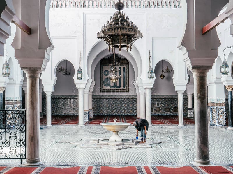 Inside a Mosque in Fez, Morocco Stock Photo - Image of mosque, arabic ...
