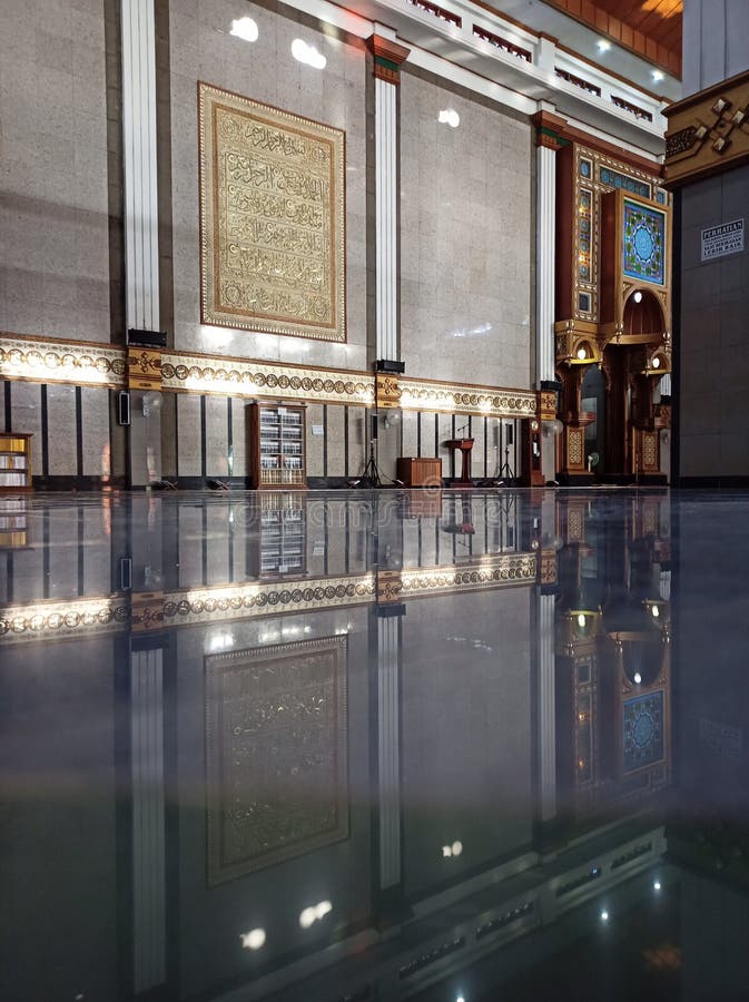 Inside the mosque stock image. Image of inside, architecture - 215385559