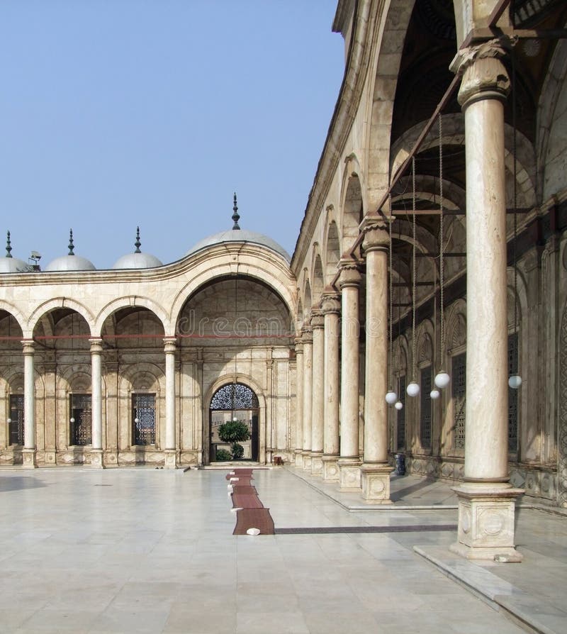 Inside Muhammad Ali Mosque Cairo, Egypt. Stock Photo - Image of ...
