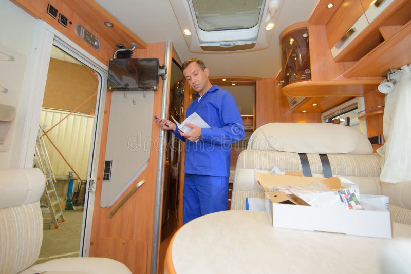 Inside a motor home stock image. Image of vehicle, client - 121664739