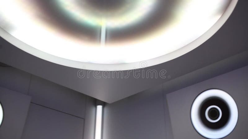 Inside Moving Speed Elevator with Spiral Circles Stock Video - Video of ...