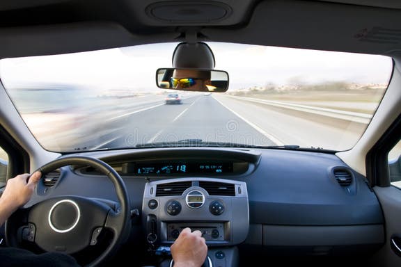Inside moving vehicle stock image. Image of dashing, driving - 4372333