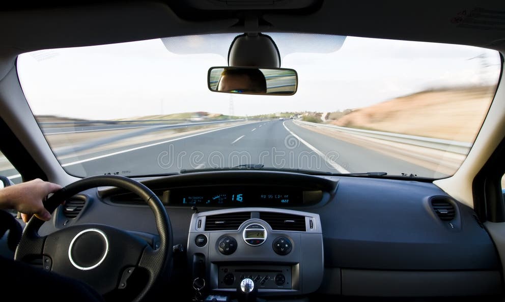 Inside moving vehicle stock image. Image of dashboard - 4550063