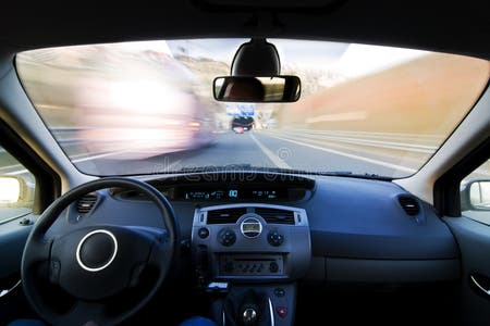 Inside moving vehicle stock image. Image of driving, blurred - 7438005