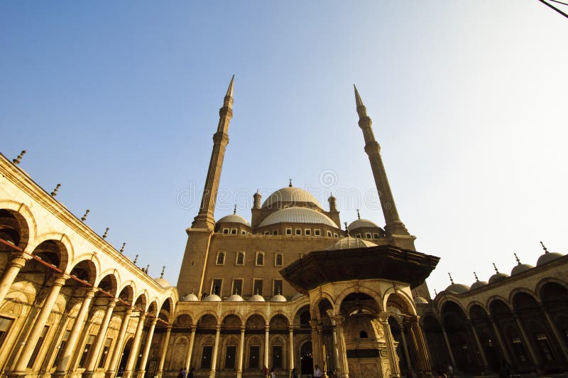 Inside Muhammad Ali Mosque Cairo, Egypt. Stock Photo - Image of ...