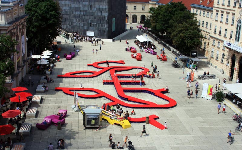 Inside the Museumsquartier in Vienna Editorial Photo - Image of shop ...