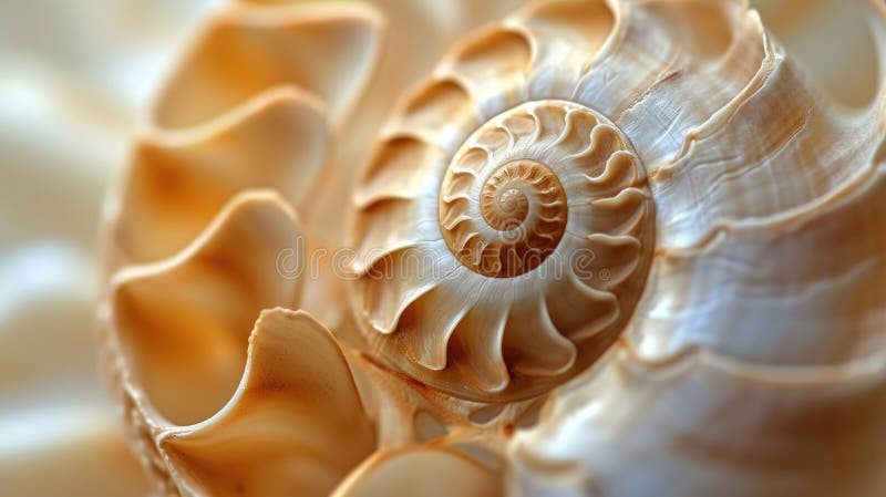 Inside of Nautilus Shell Showing Spiral. Generative AI Stock ...