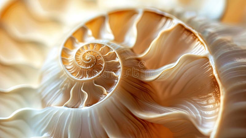 Inside of Nautilus Shell Showing Spiral. Generative AI Stock ...