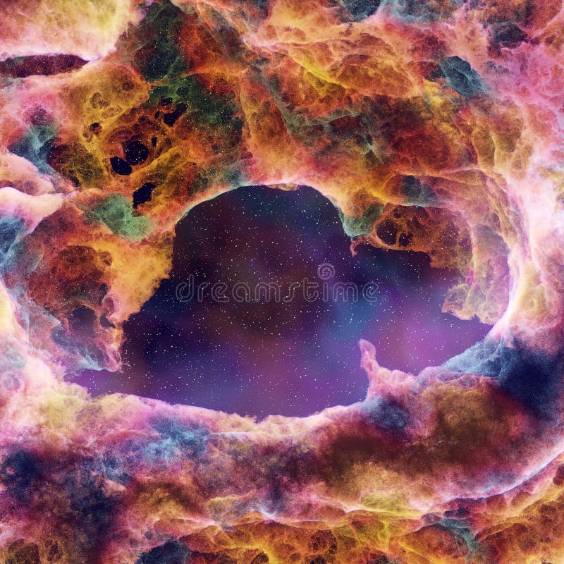 Inside of nebula stock illustration. Illustration of futuristic - 210227795