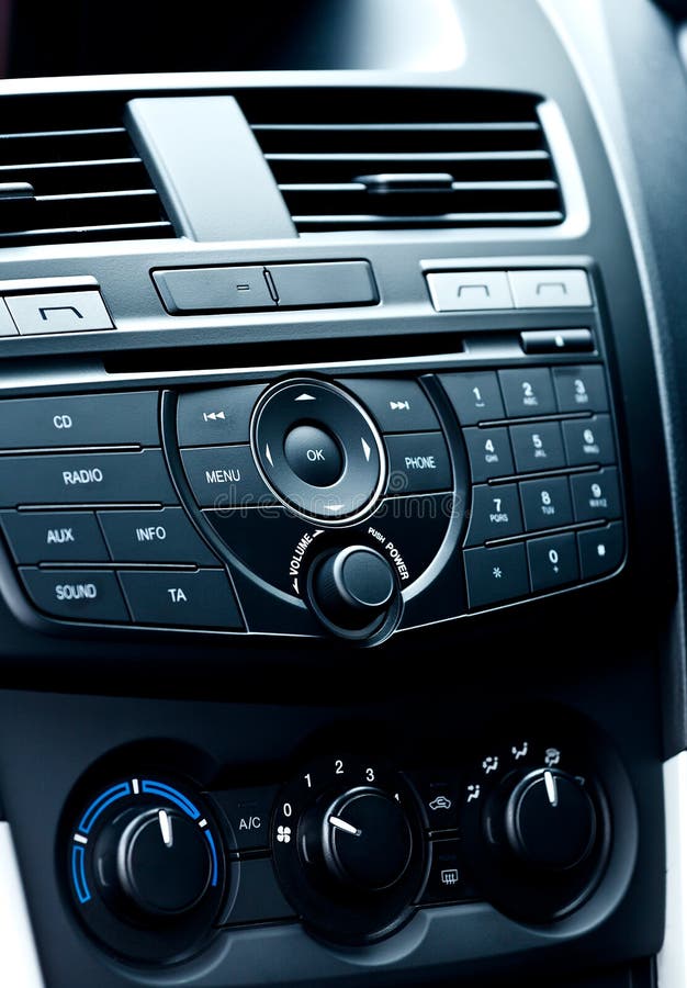 Car Interior, Control Panel, Dashboard, Radio System Stock Photo ...