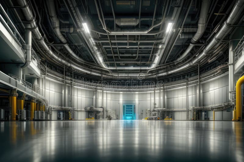 Inside a Nuclear Reactor in a Power Plant or Science Institute Stock ...