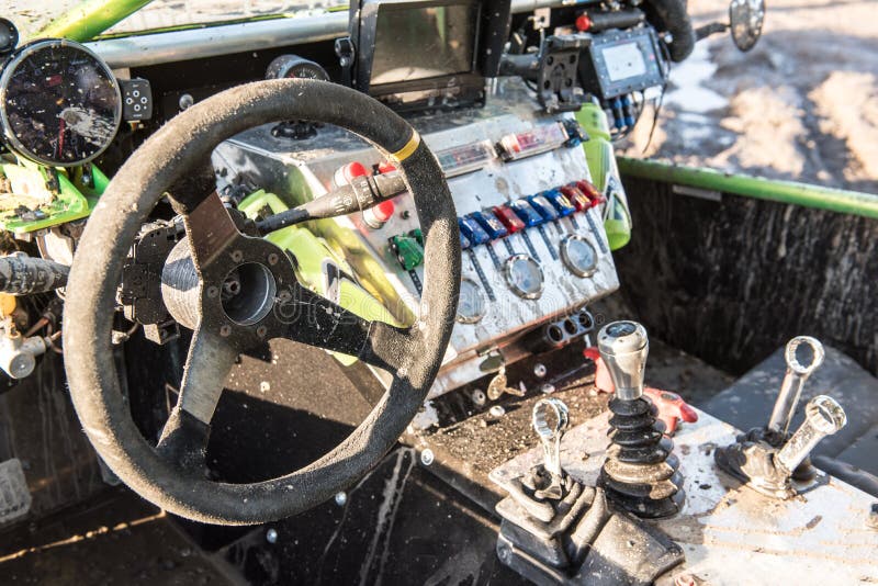 Inside of Offroad Rally Car Stock Image - Image of vehicle, adventure ...