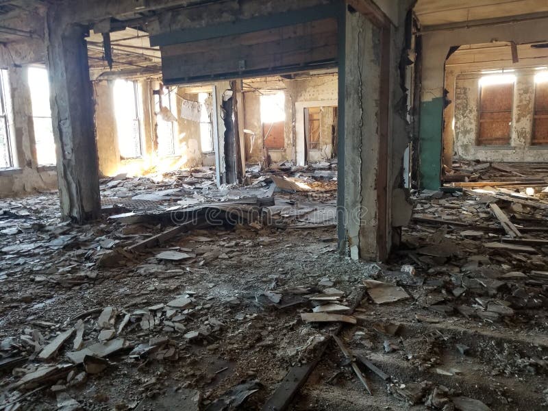 A Photo of the Inside of an Old Abandoned Warehouse before Being Torn ...