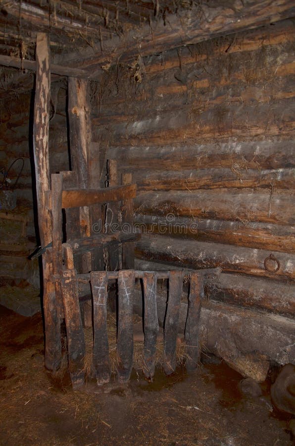 Inside the old wooden shed stock image. Image of barn - 133639811