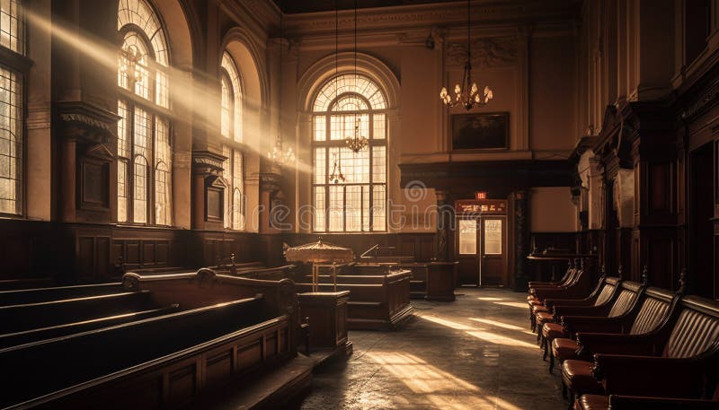 Inside the Old Chapel, the Illuminated Altar and Cross Vanishing ...