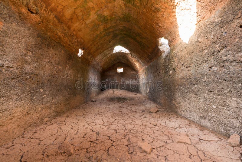 Inside an old cistern stock photo. Image of andalusia - 217784346