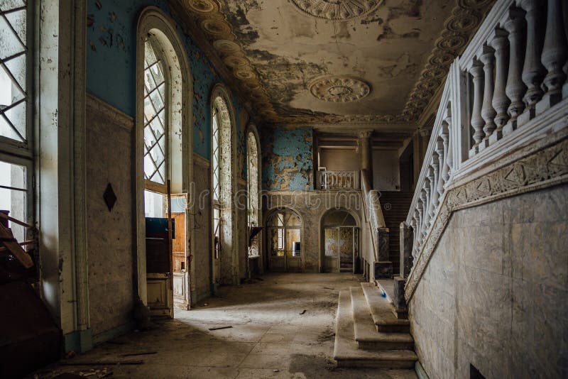 Inside of Old Creepy Abandoned Mansion. Former Manor of Karl Von Meck ...