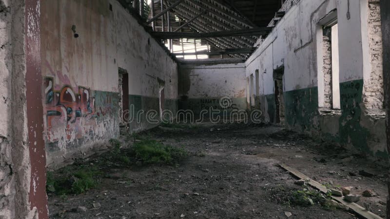 Inside the Old Destroyed Soviet Building Stock Footage - Video of ...