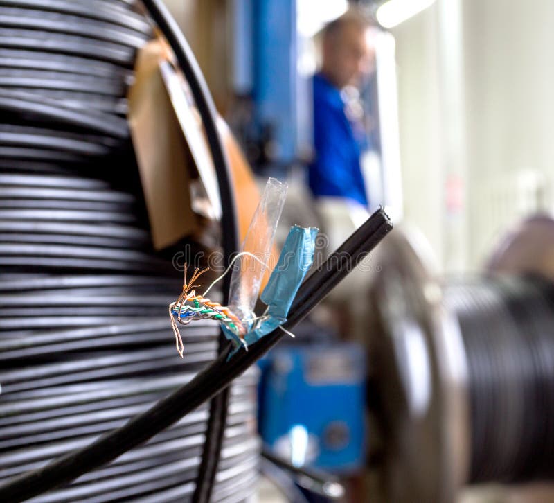 Inside the Old Factory Manufacturing Electrical Cable. Outdated Stock ...