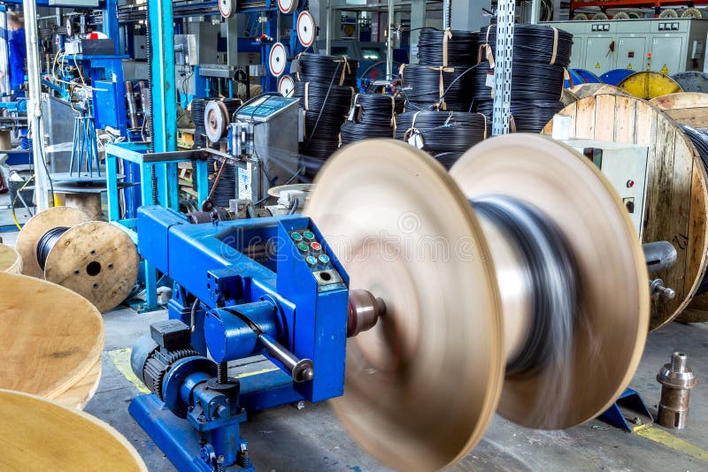 Inside the Old Factory Manufacturing Electrical Cable. Outdated Stock ...