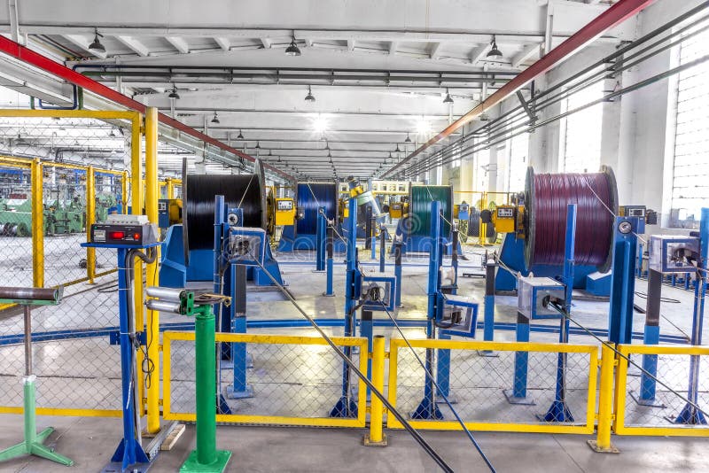 Inside the Old Factory Manufacturing Electrical Cable. Outdated Stock ...