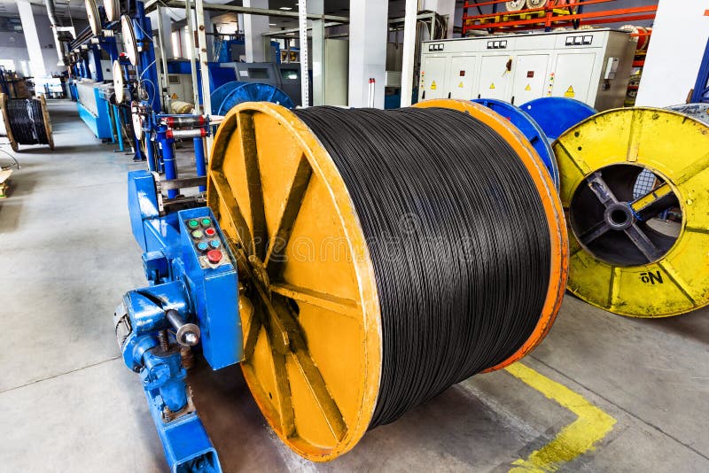 Inside the Old Factory Manufacturing Electrical Cable. Outdated Stock ...