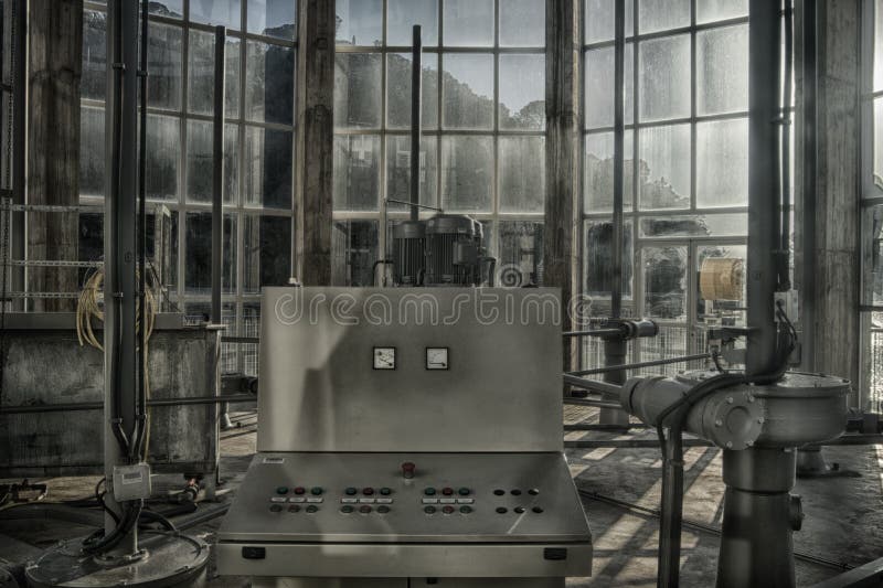 Inside of an Old Factory with Mechanisms Stock Image - Image of ...