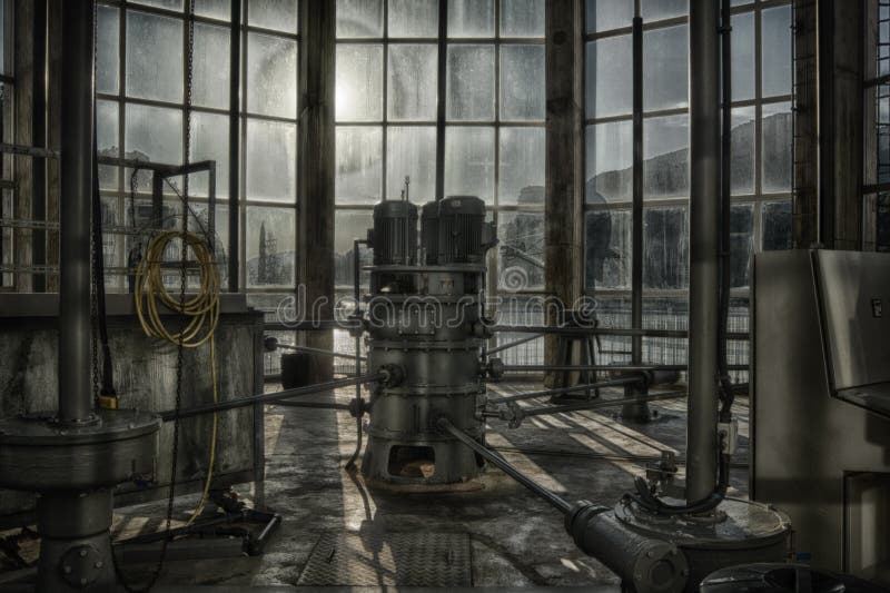 Inside of an Old Factory with Mechanisms Stock Image - Image of metal ...