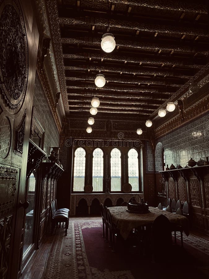 The Inside of an Old Palace in Egypt Stock Photo - Image of lighting ...
