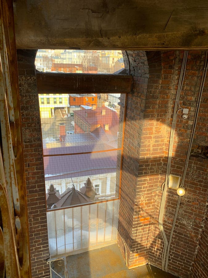 Inside Old Red Bricked Tower Stock Image - Image of beautiful, thick ...