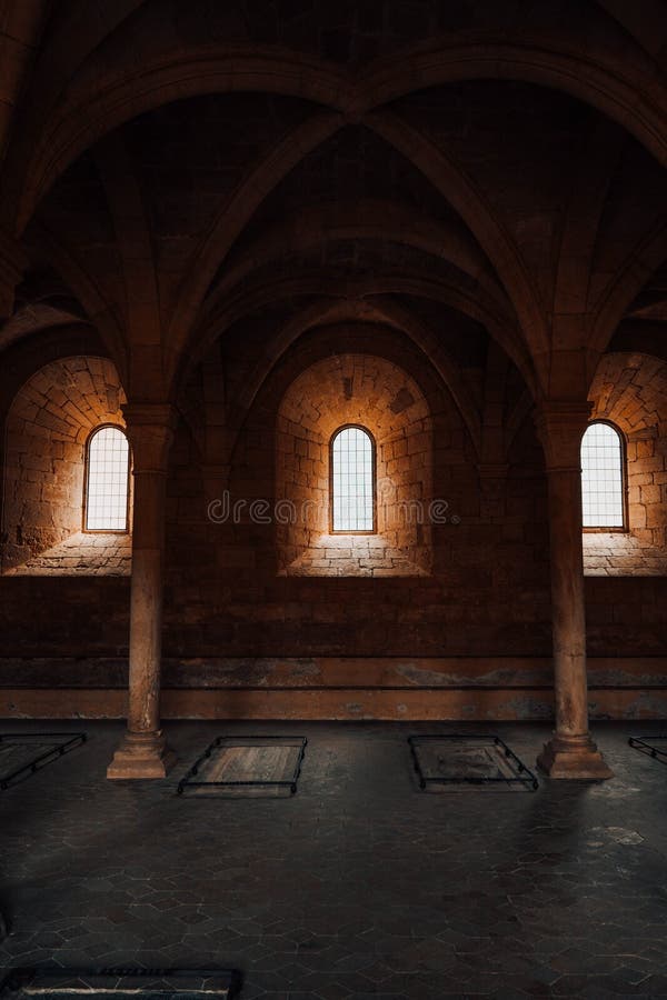 Inside of an Old Religious Building with Vaulted Ceiling and Arched ...