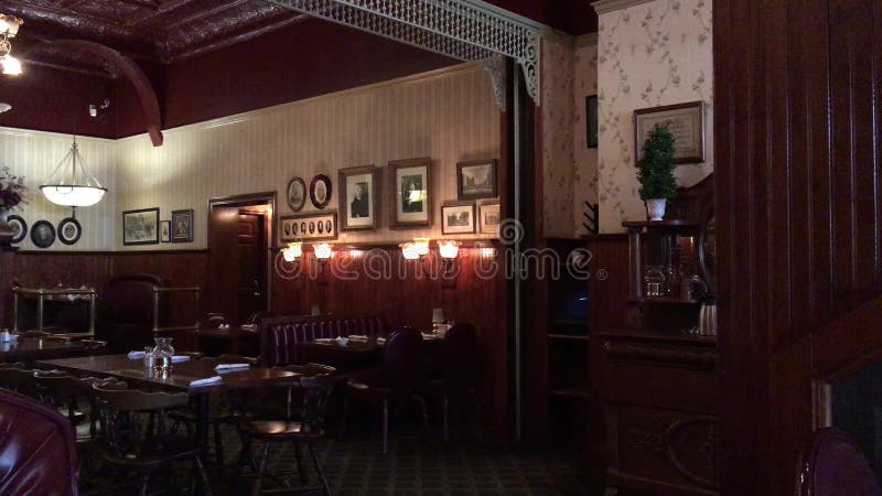 Inside an Old Restaurant with a Victorian Decor Stock Video - Video of ...
