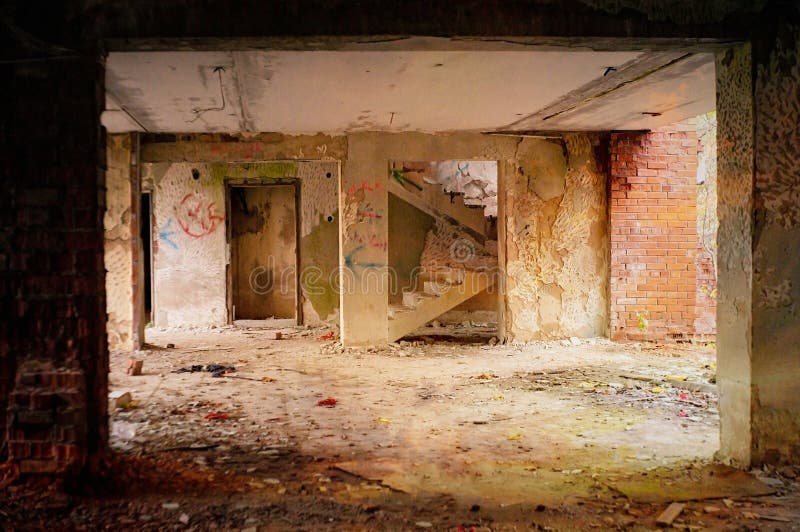 Inside an Old Ruined Building Stock Photo - Image of parget, ruined ...