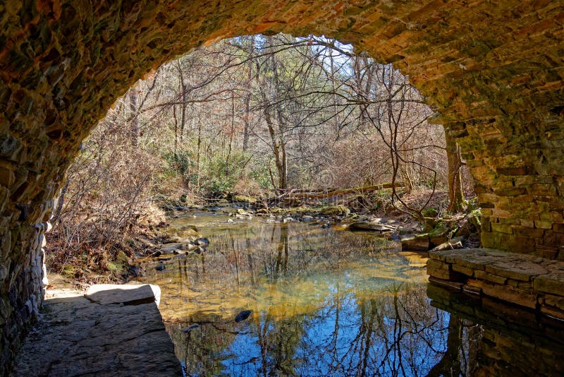 Inside an old stone bridge stock photo. Image of inside - 306680590