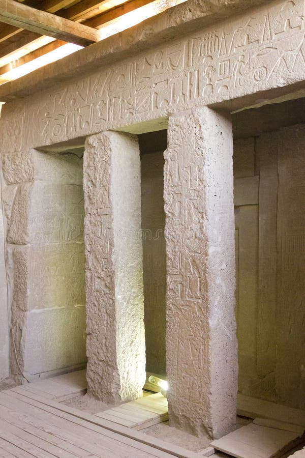 Inside of an Old Temple in Giza Stock Photo - Image of ruins, path ...