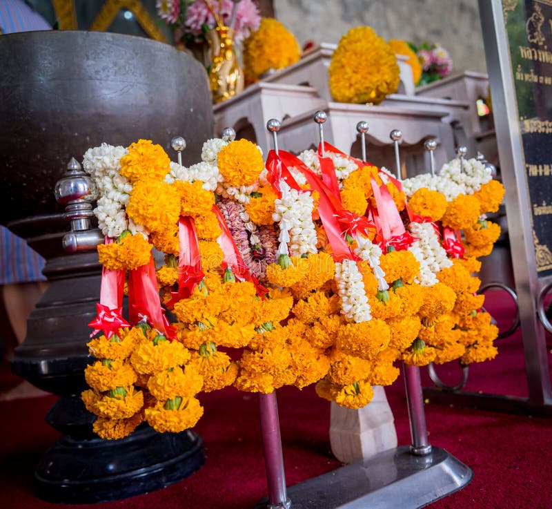 Inside of Old Traditional Buddhist Temple in Thailand Stock Photo ...