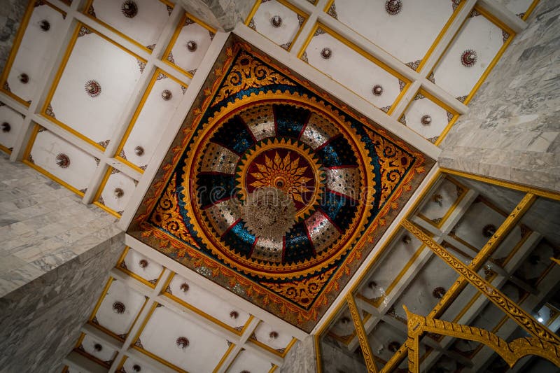 Inside of Old Traditional Buddhist Temple in Thailand Stock Image ...