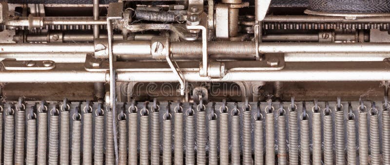 The Inside of an Old Typewriter Stock Image - Image of grit, typewriter ...