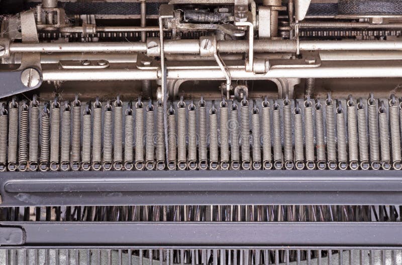 The Inside of an Old Typewriter Stock Image - Image of grit, typewriter ...