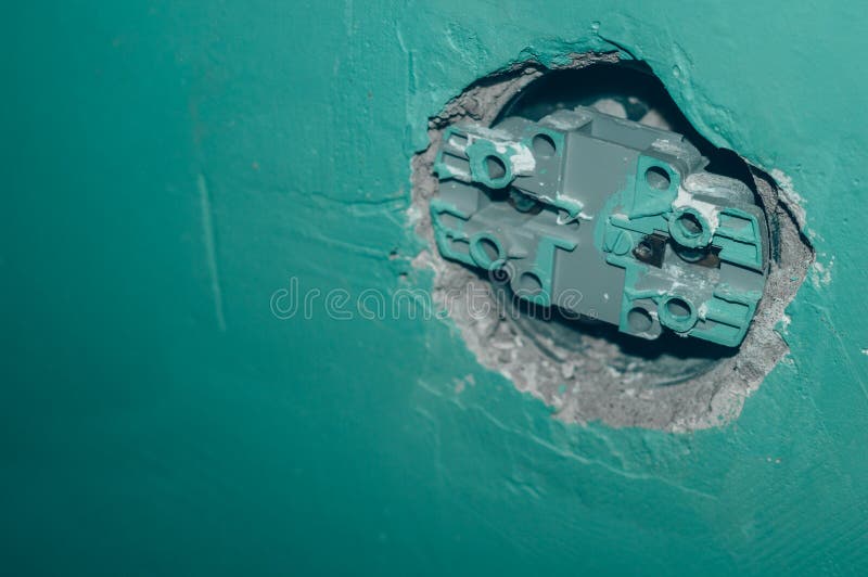 The Inside of the Old Wall-built Outlet. Replacement of the Built-in ...