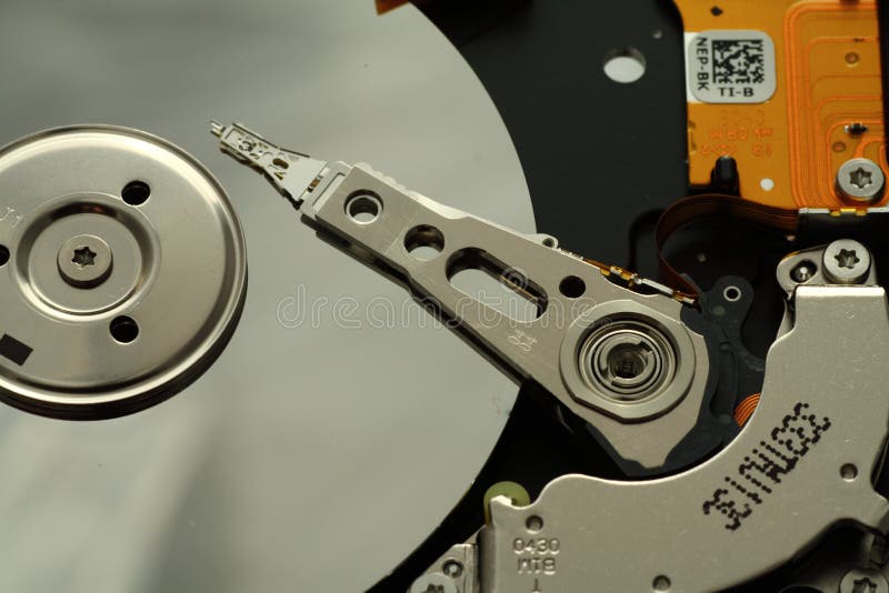 Inside a open HDD stock image. Image of information - 146291977