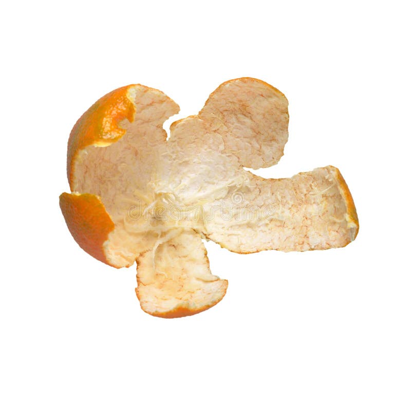 Inside Orange Peel on White Stock Photo - Image of skin, copy: 395703620