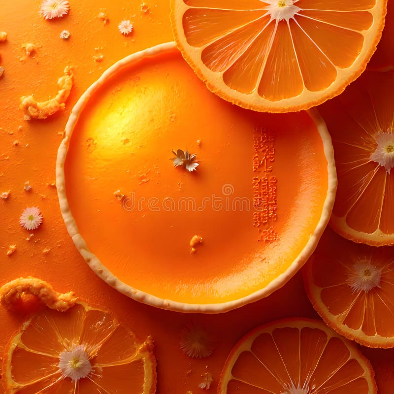 Inside the Orange is the Orange Pulp, Made into a Pattern Stock Photo ...
