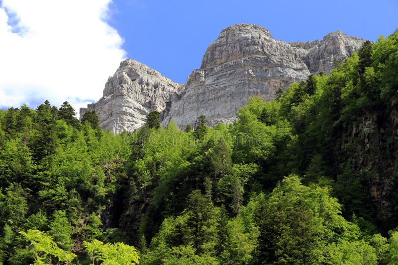 Cliffs and Mountains in Spanish Pyrenees. Stock Photo - Image of gradas ...