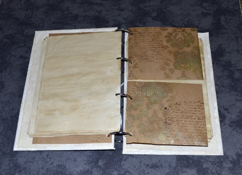 Inside Pages of a Notebook with Meaningless Imitation of Handwritten ...