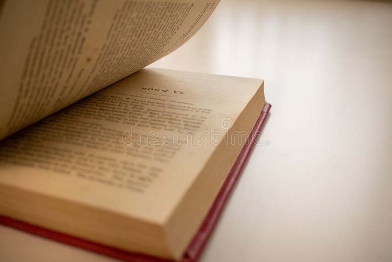 Inside Pages of an Old Vintage Book Chapter Four Stock Photo - Image of ...