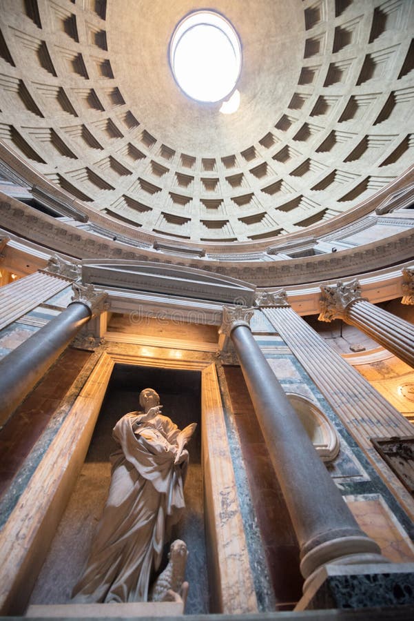 Inside the Pantheon, Rome, Italy. Majestic Pantheon. 10 of July 2017 ...
