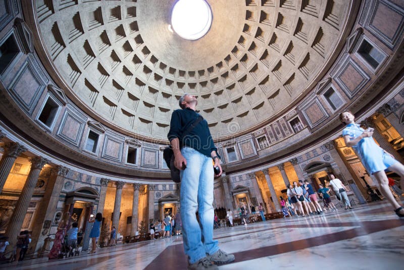 Inside the Pantheon, Rome, Italy. Majestic Pantheon. 10 of July 2017 ...